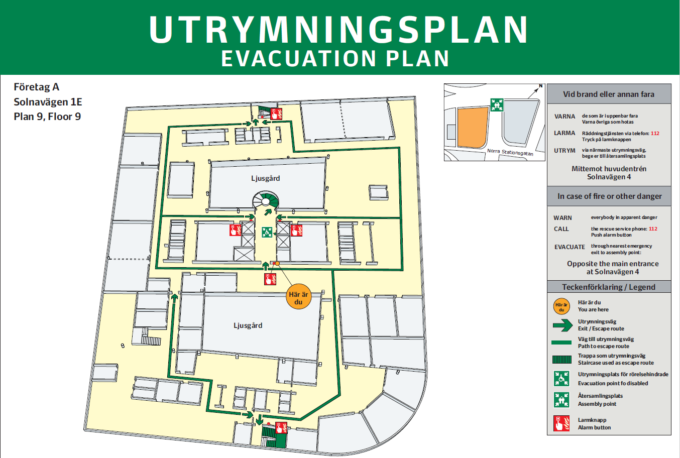 Utrymningsplan A3-3D - securitas